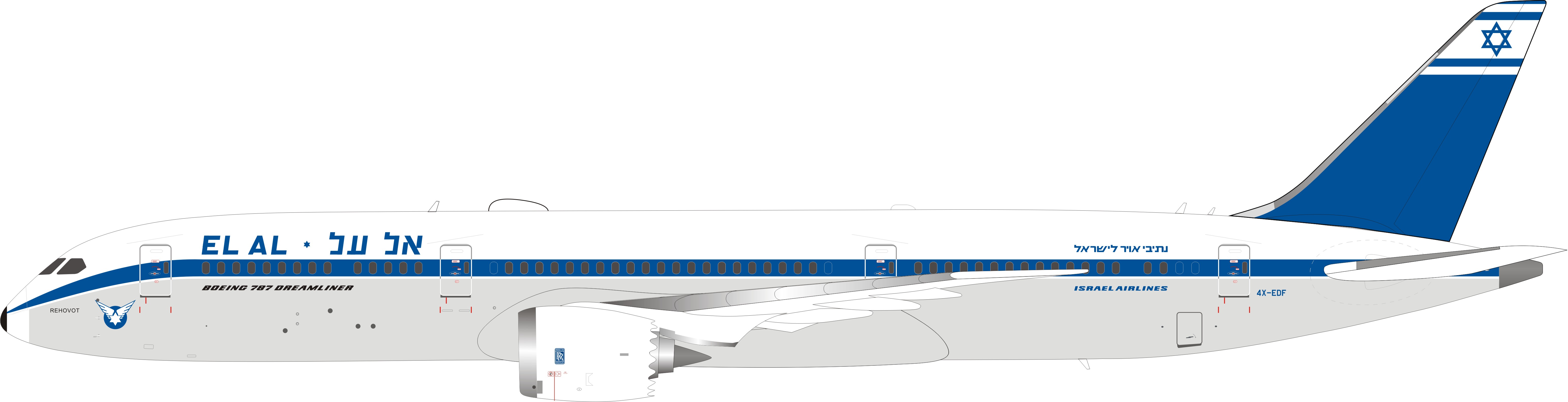 ScaleModelStore.com :: B Models 1:200 - B-789-LU-01 - El Al Boeing 787-9