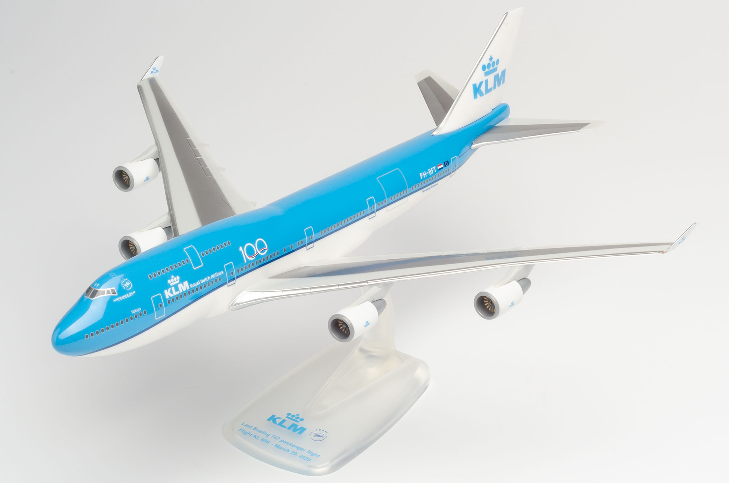 Herpa Snap Fit 1 250 611442 Klm Boeing 747 400
