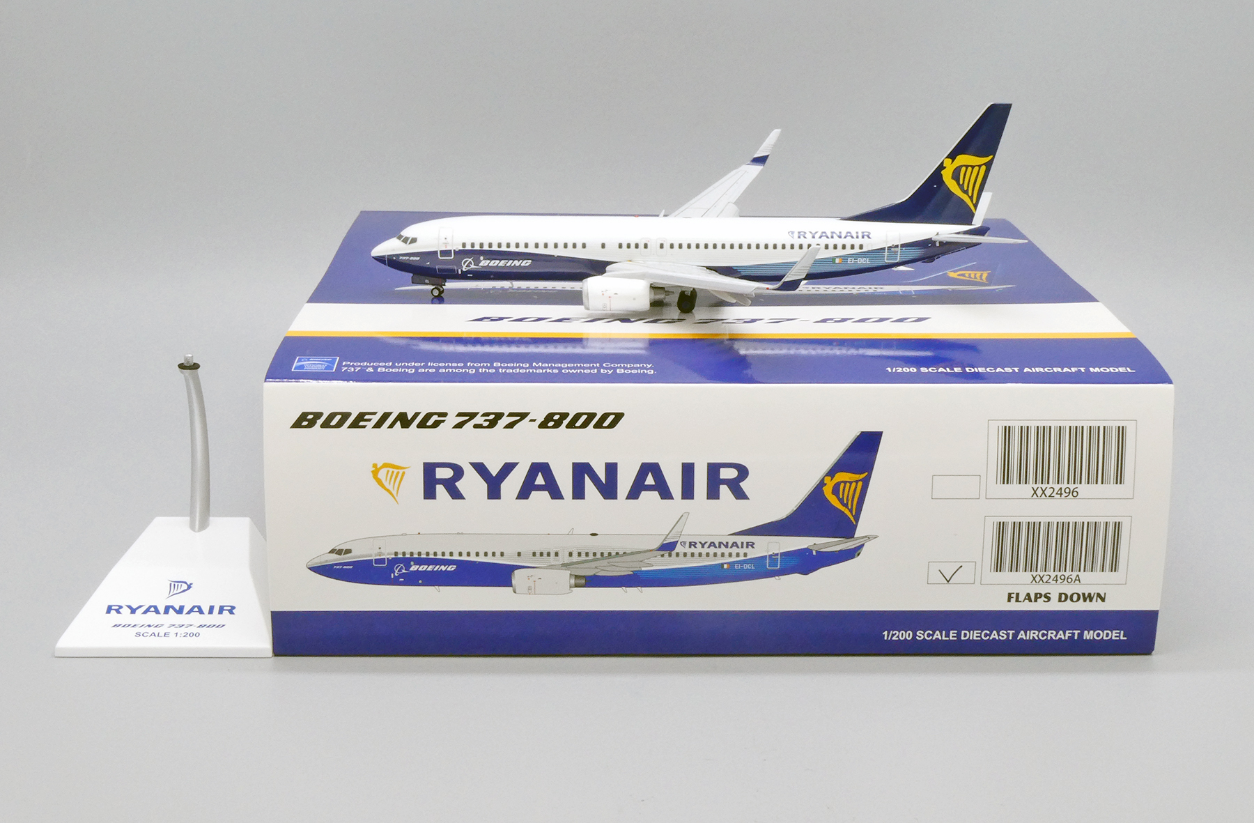 ScaleModelStore.com :: JC Wings 1:200 - XX2496A - Ryanair Boeing 737-800
