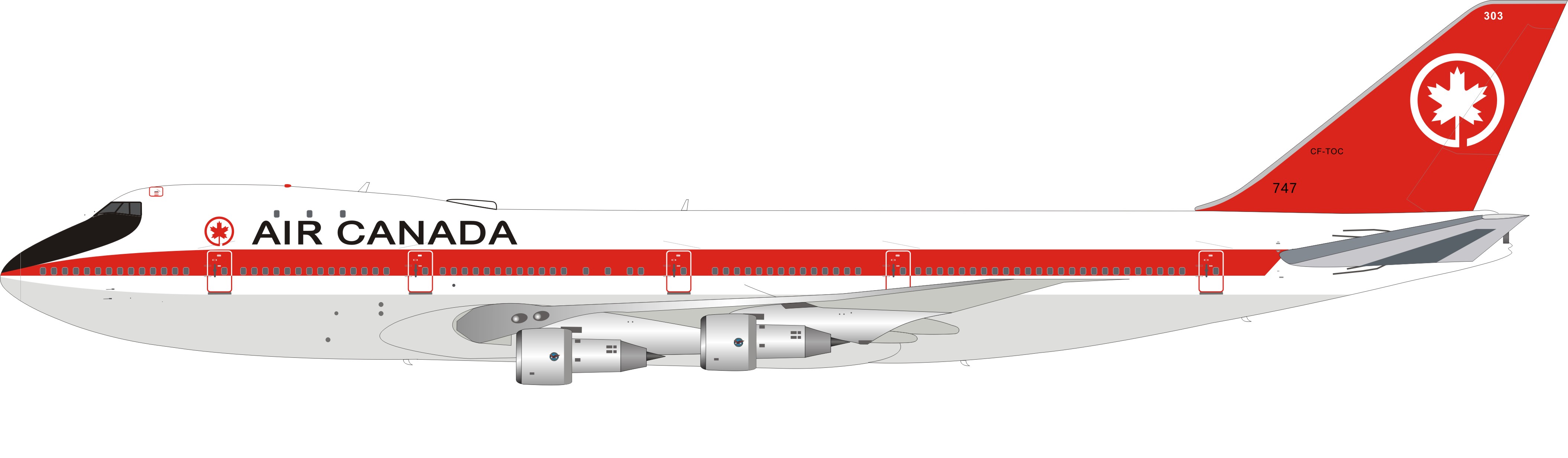 ScaleModelStore B Models 1 200 B 741 AC OC Air Canada Boeing