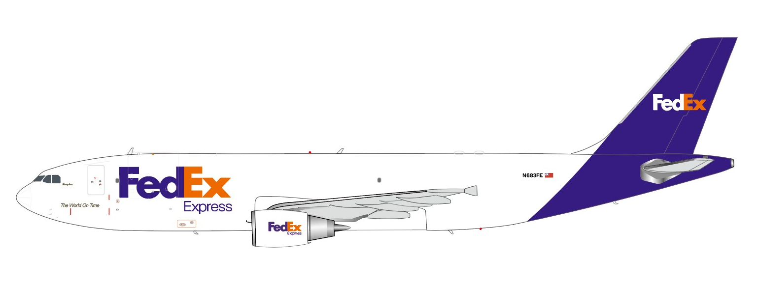 ScaleModelStore.com :: JC Wings 1:200 - LH2045 - Fedex Express Airbus A300F4-600R